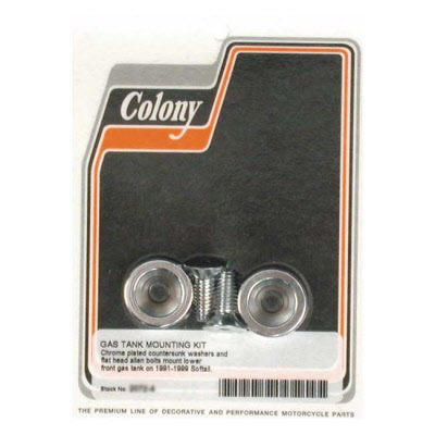 Colony, front side gas tank mount kit. Chrome | 989840